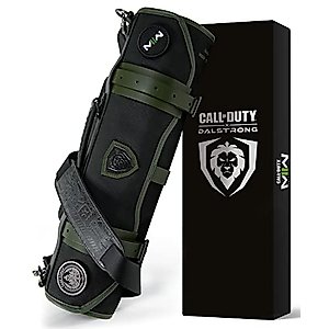 Dalstrong Premium Chef Knife Roll - Call of Duty Edition - Black Waxed Canvas - Nylon and Leather Straps - 22 Pockets + 1 Quick Access Rear Pocket - Adjustable Strap