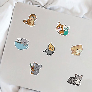 200 PCS Animal Cute Stickers Vinyl Water Bottle Stickers Hydroflask Laptop Phone Skateboard Aesthetic Waterproof Stickers Kids Teens