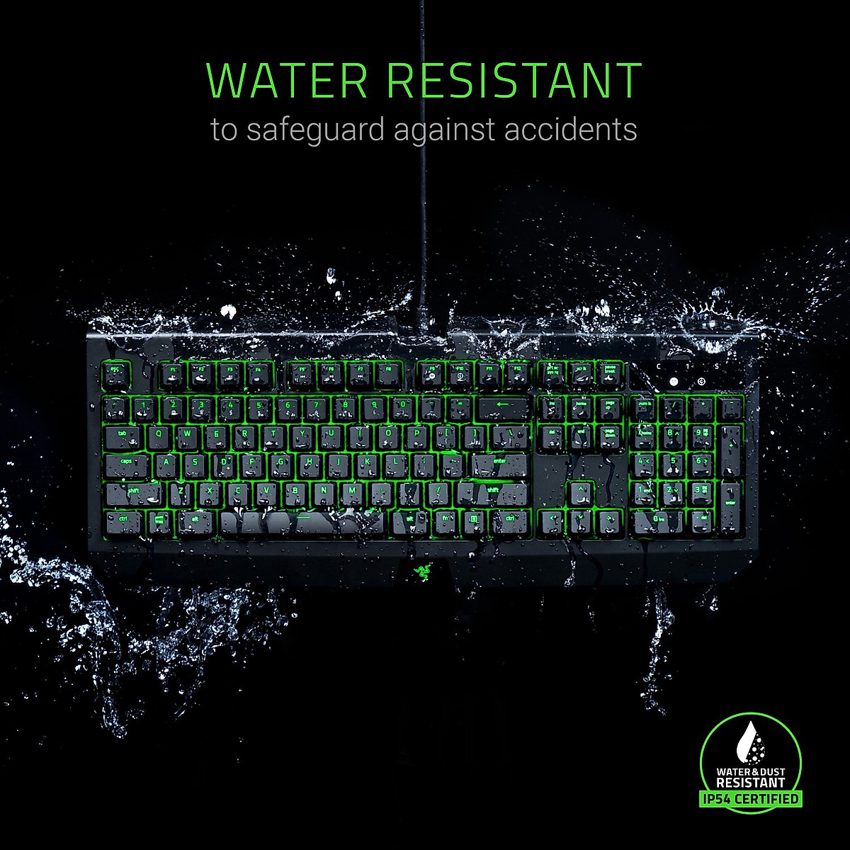 Razer BlackWidow Ultimate: Esports Gaming Keyboard - Dust and Spill Resistant - Individually Backlit Keys - Razer Green Mechanical Switches (Tactile and Clicky)