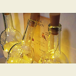 30 Pack 10 LED Wine Bottle Cork Lights, Fairy Mini String Lights Copper Wire, Battery Operated Starry Lights for DIY, Christmas, Halloween, Wedding, Party, Indoor&Outdoor (30 Pack, Warm White)
