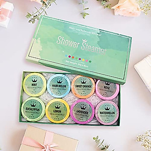 8Pcs Shower Steamers, Pletpet Great Fragrant Aromatherapy Shower Steamers with Essential Oils for Women Men, Shower Bombs with Box for Relax