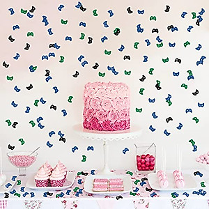 INNORU Video Game Confetti Glitter, Game Theme Birthday Table Confetti, Game Player Paper Scatter, Baby Shower Party Table Decorations Confetti, 120pcs