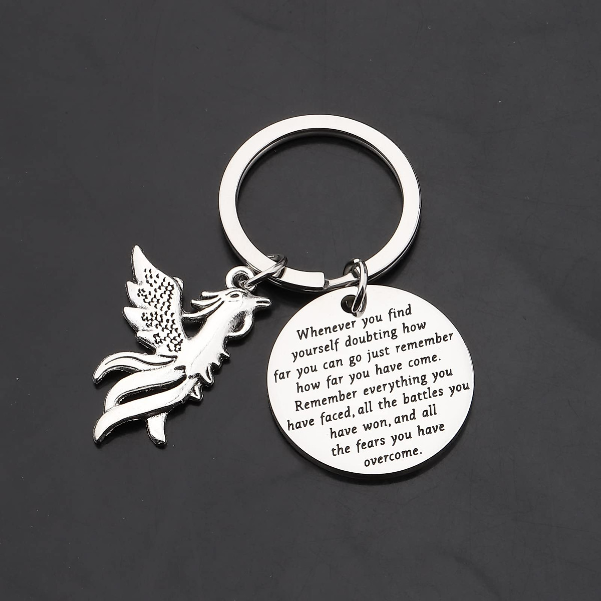 TIIMG Rising Phoenix Nspirational Gifts Phoenix Keychain New Beginning Jewelry Gift For Women Wife Lover (Phoenix whenever)