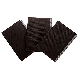 Waterproof Black Bibs for Dental or Tattoo - Thick & Absorbent Tray Pads (50 Count)