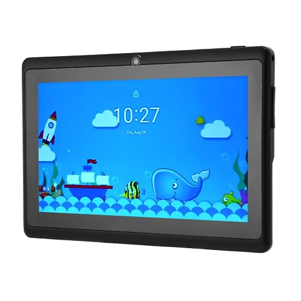 Cute Kids Tablet, 100‑240V 3000mAh Battery 32GB ROM Quad Core WiFi Dual Camera 7 Inch Children Tablet Touch Screen for Android 10.0 for Boys (US Plug)