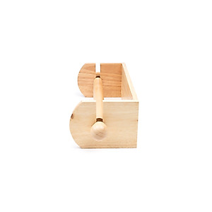 Fox Run Wooden Paper Towel Holder, 5.25 x 15.25 x 3.75 inches, Brown