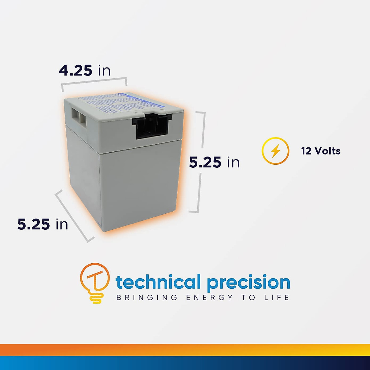 Technical Precision 12V Battery for Ford Mustang P8195 Power Wheels Fisher Price Rechargeable Gray Battery - 1 Unit