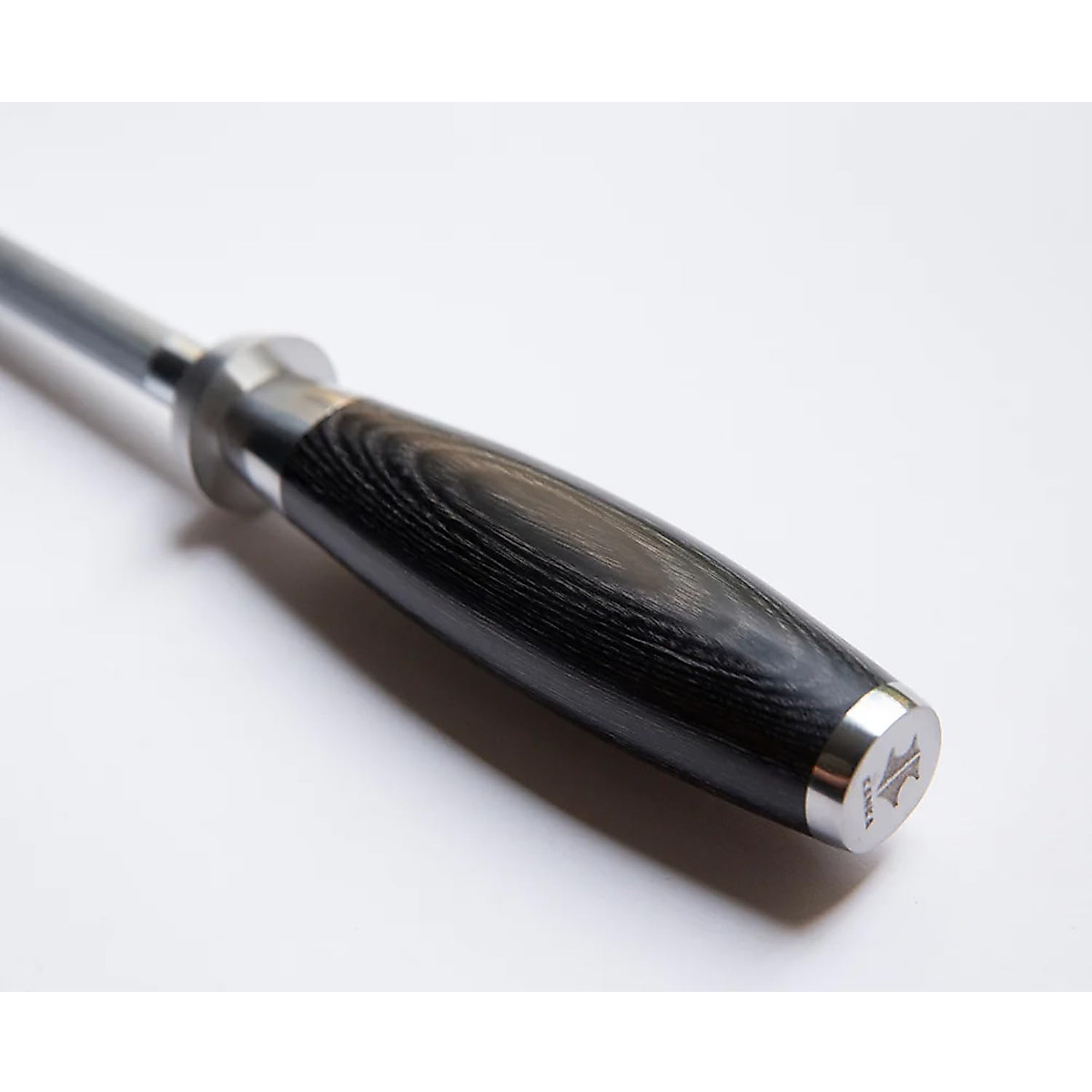 KANKA Sharpening Rod - Honning Tool. Premium 9 inch High Carbon Stainless Steel rod. Pakka Wood Handle. Easy to Use Honer for Knives and blades.