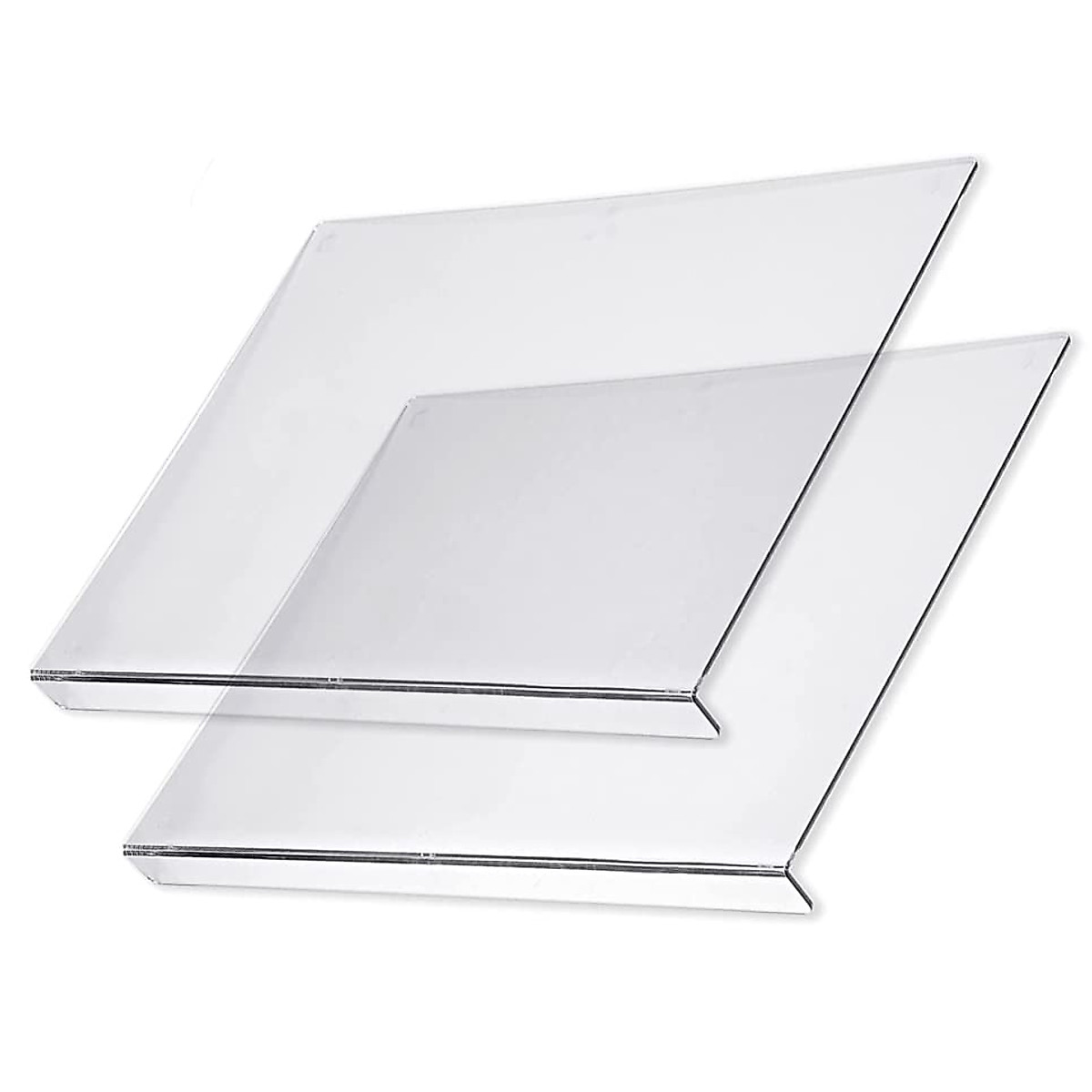 Master Rose Two Pack Acrylic Clear Cutting Board for Kitchen with Lip with Non Slip 24" Wide x 18" Long AZM Displays with Two pack, long cutting board,kitchen gadgets (Acrylic, Clear Acrylic) Medium