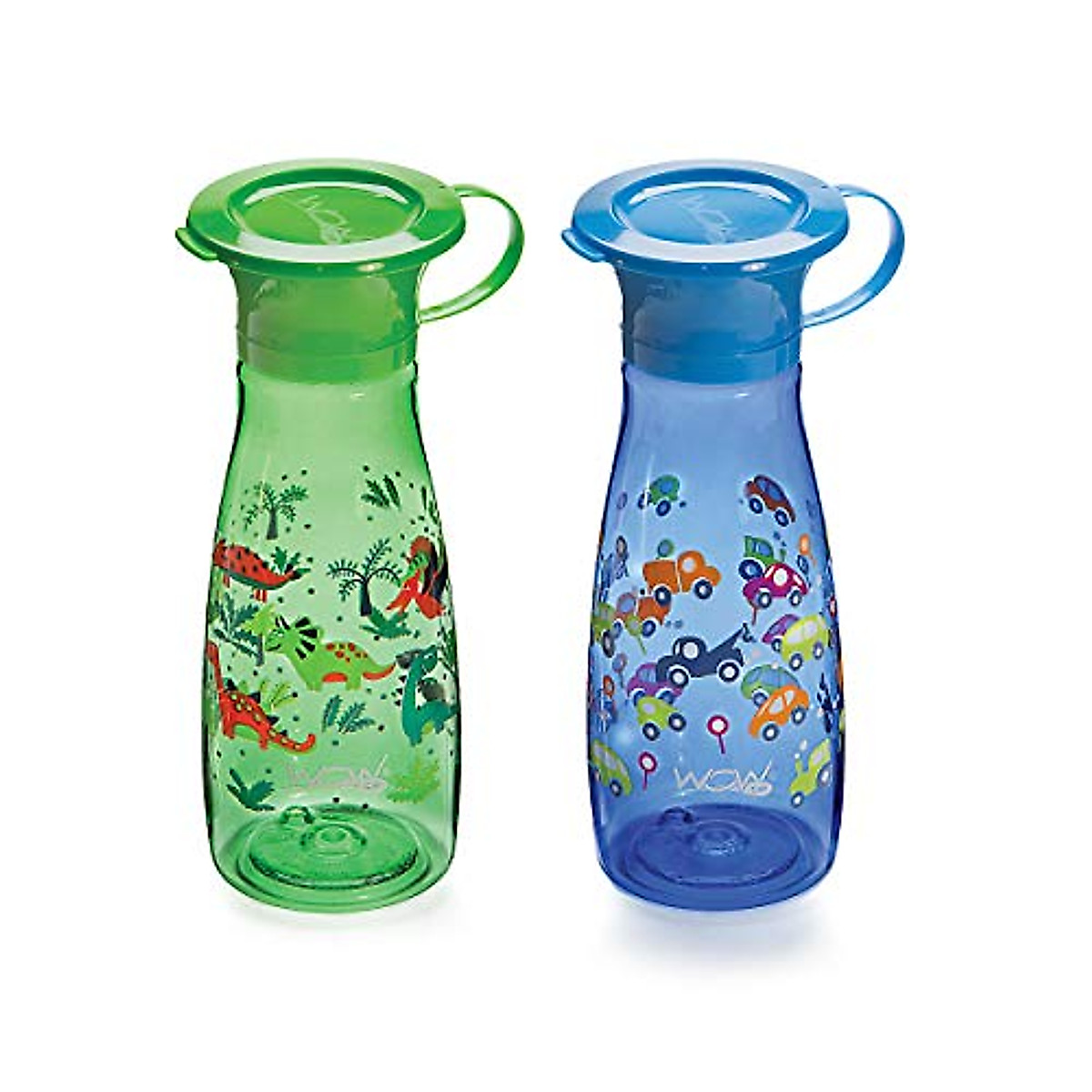 Wow Cup Mini 360 Sippy Cup, 12 oz, 2 Pack (Blue/Green)