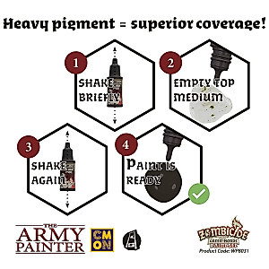 The Army Painter Zombicide: Green Horde Acrylic Paint Set, 6 Craft Paints for Cool Mini Black Plague and Green Horde Boardgame - Acrylic Paint Bulk, Wargames Miniature Model Art Paints