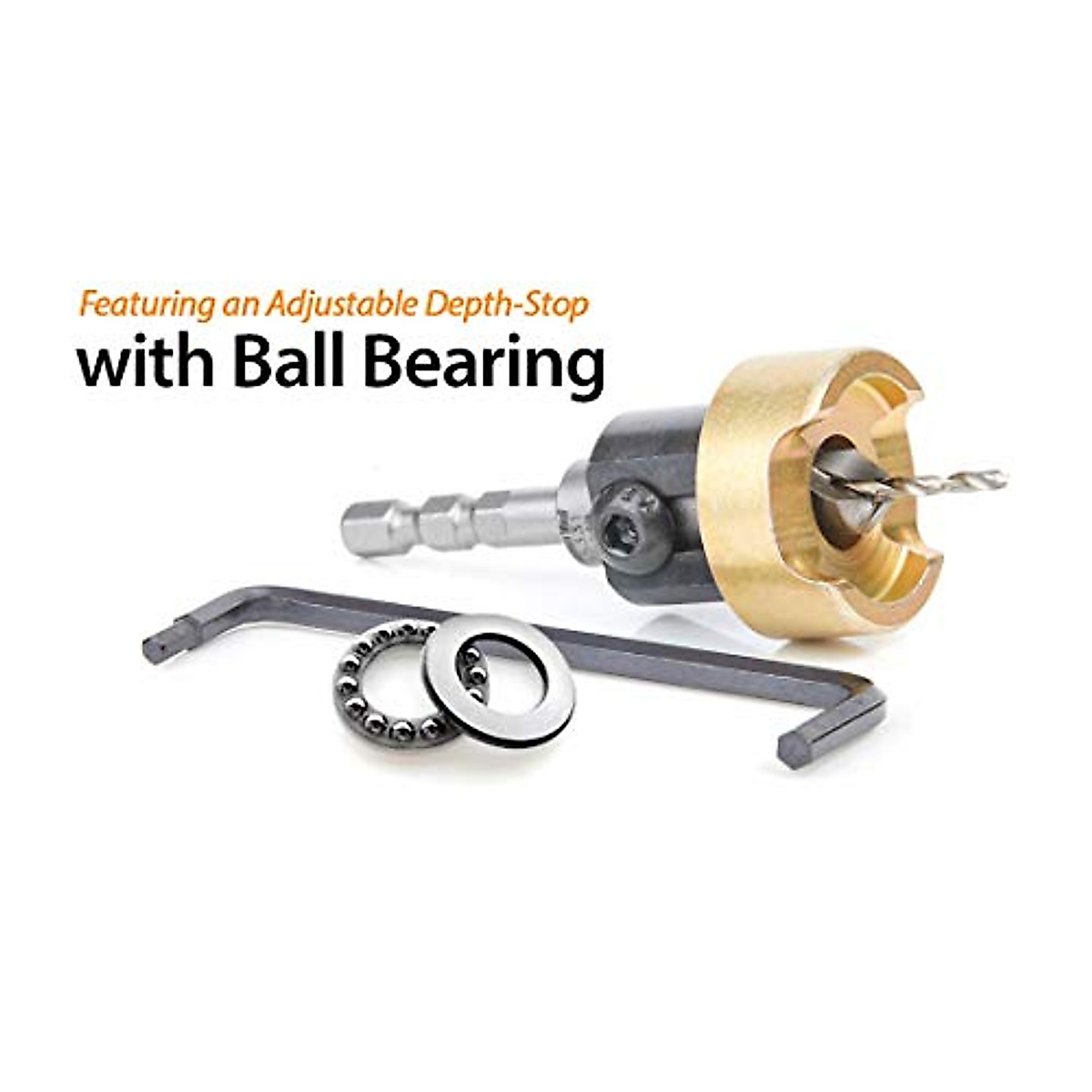 Amana Tool - 55336 Carbide Tipped 82° Countersink with Adjustable Depth Stop