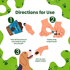 Green Coast Pet Pill-a-Pet Pill Wrap for Dogs Peanut Butter Flavor | Made in USA | Probiotics | 60 Wraps