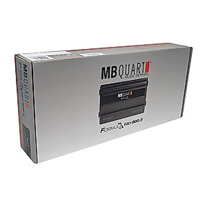 MB Quart FA1-900.5 5 Channel Car Audio Amplifier (Black) - Class SQ Amp, 900-Watt, Variable Electronic Crossover, LED System Protection, Heavy Duty Connections, Bass Remote Included