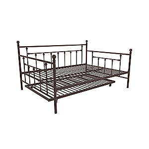DHP Manila Metal Full Size Daybed and Twin Size Trundle (Bronze)