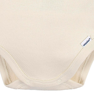 Gerber Unisex Baby Long Sleeve Solid Onesies Multi-Pack Interlock 180 GSM, Natural