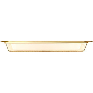 Carlisle FoodService Products Storplus Full-Size High Heat Food Pan for Catering, Buffets, and Restaurants, High Heat Plastic 2.5 Inches Deep, Amber