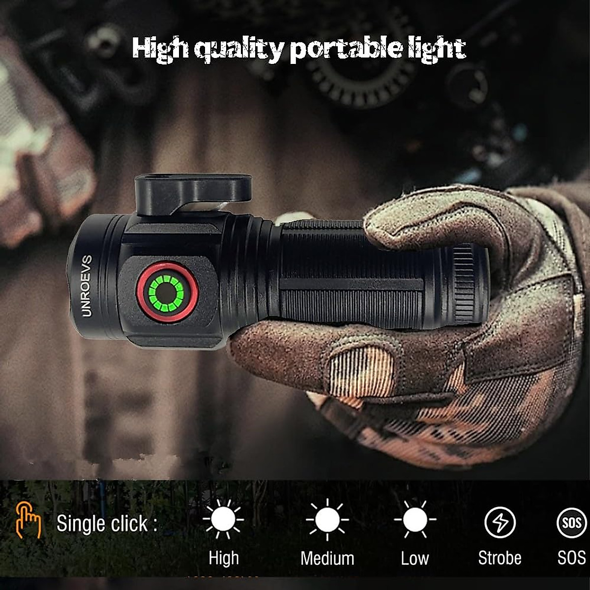 UNROEVS Kitchen knife Set,Double Knife with Stainless Steel Paring Knife Bundle with XC02 Mini Flashlight Rechargeable with Seatbelt Cutter,Pocket Flashlights High Lumens 5 Modes