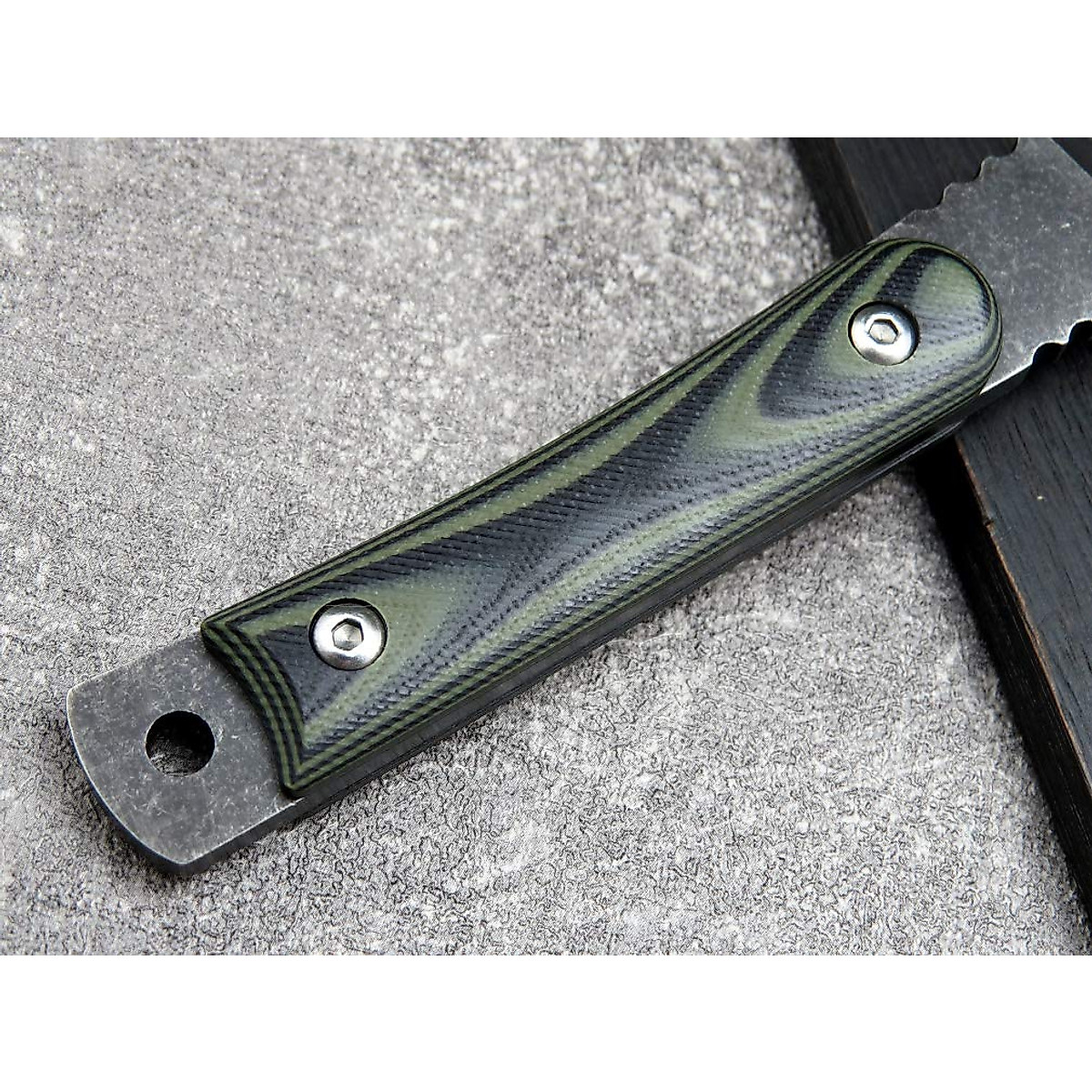 Ccanku C1390 Fixed Blade Knifes 7.3-Inch Outdoor Survival Tools D2 Blade Steel & G10 Handle with Kydex Sheaths Clip for Outdoor Activities, Camping, Bushcraft and Hunting(Black)