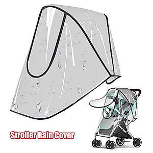 Winter Baby Stroller Cover, Universal Stroller Windshield Rain Cover to Keep Warm in Winter, Baby Travel Weather Shield Stroller Cover for Pushchair (Transparent EVA)