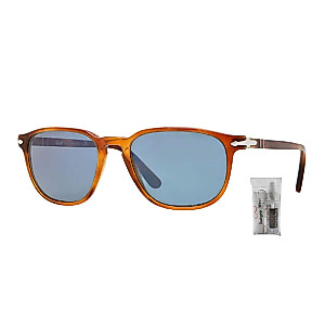 PO3019S 96/56 55MM Terra Di Siena/Light Blue Square Sunglasses for Men + BUNDLE with Designer iWear Eyewear Kit