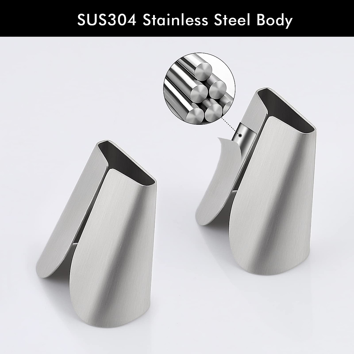 KES Kitchen Towel Hooks Self Adhesive Dish Towel Holder Hand Towel Hook Hanger Rustproof Stainless Steel Brushed Finish 2 Pack, AH7201-2-P2