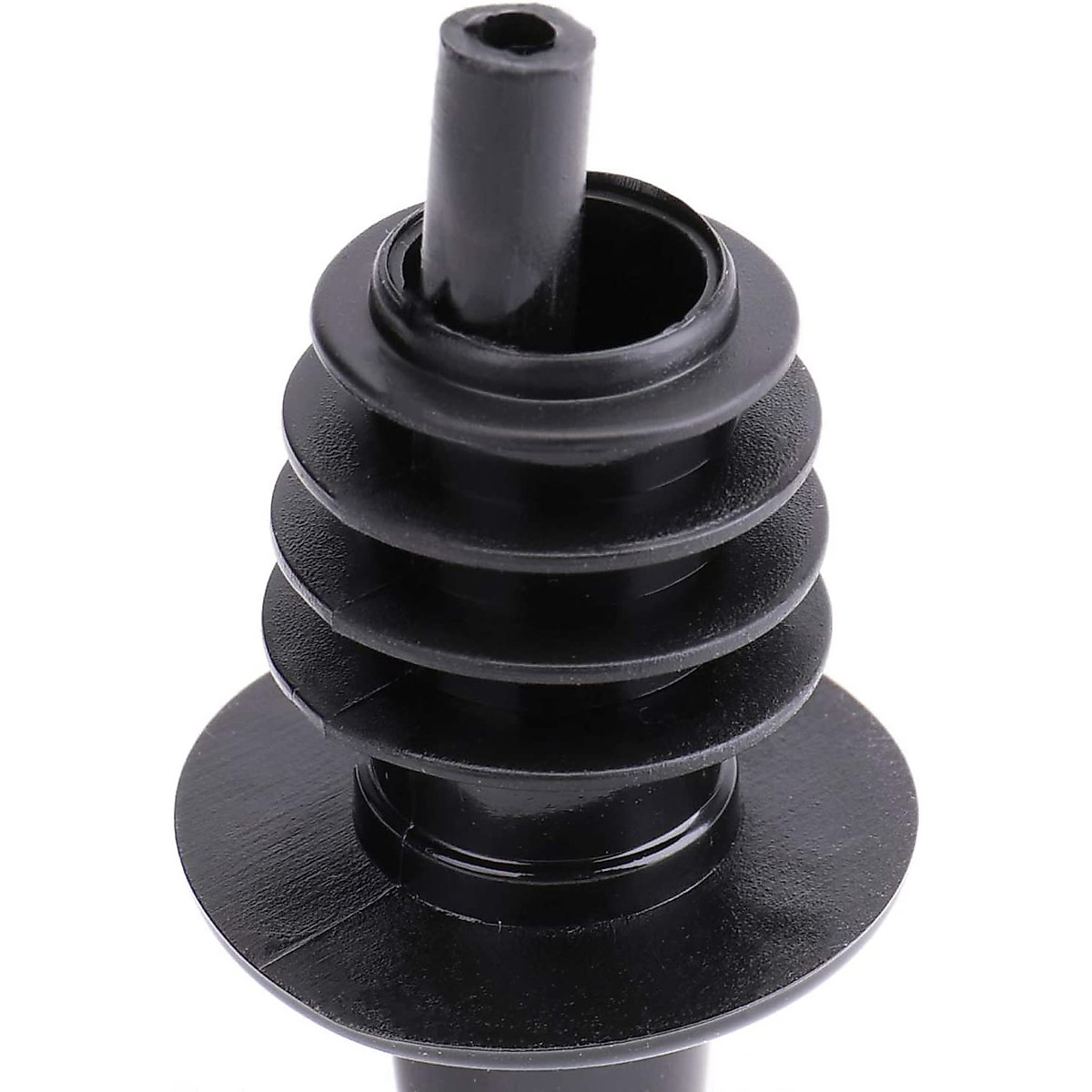 12 Pcs Wine Pourer with collar, Free Flow Black Plastic Liquor Bottle Pourer Spouts for Pouring Olive Oil, Wine, Sauce Vinegar, 12 Pieces per package