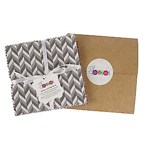 Soimoi Precut 10-inch Lumberjack Theme Prints Cotton Fabric Bundle Quilting Squares Charm Pack DIY Patchwork Sewing Craft- Red & Black