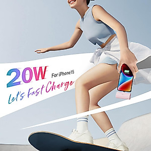 iWALK iPhone 15 Portable Charger 4500mAh 20W USB C Small Power Bank Fast Charging Battery Pack Compatible with iPhone 15,15 Plus,15 Pro,15 Pro Max,iPad, AirPods,Black