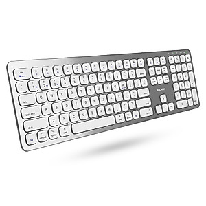 Macally Premium Bluetooth Keyboard for Mac - Multi Device - Compatible Apple Keyboard with Numeric Keypad - Wireless Keyboard for MacBook Pro/Air, Mac Mini Pro, iMac, Laptop