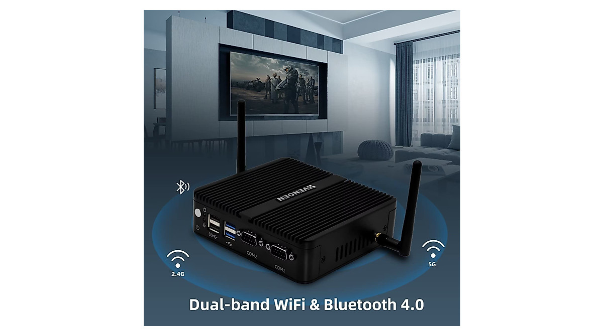 Fanless Mini PC with Windows 11 & Celeron J4125