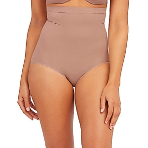 SPANXsculpt Seamless Power High-Waisted Brief - Lightweight All-Day Comfort - Core Control Shapewear - High-Waisted Underwear - Cafe Au Lait - Medium