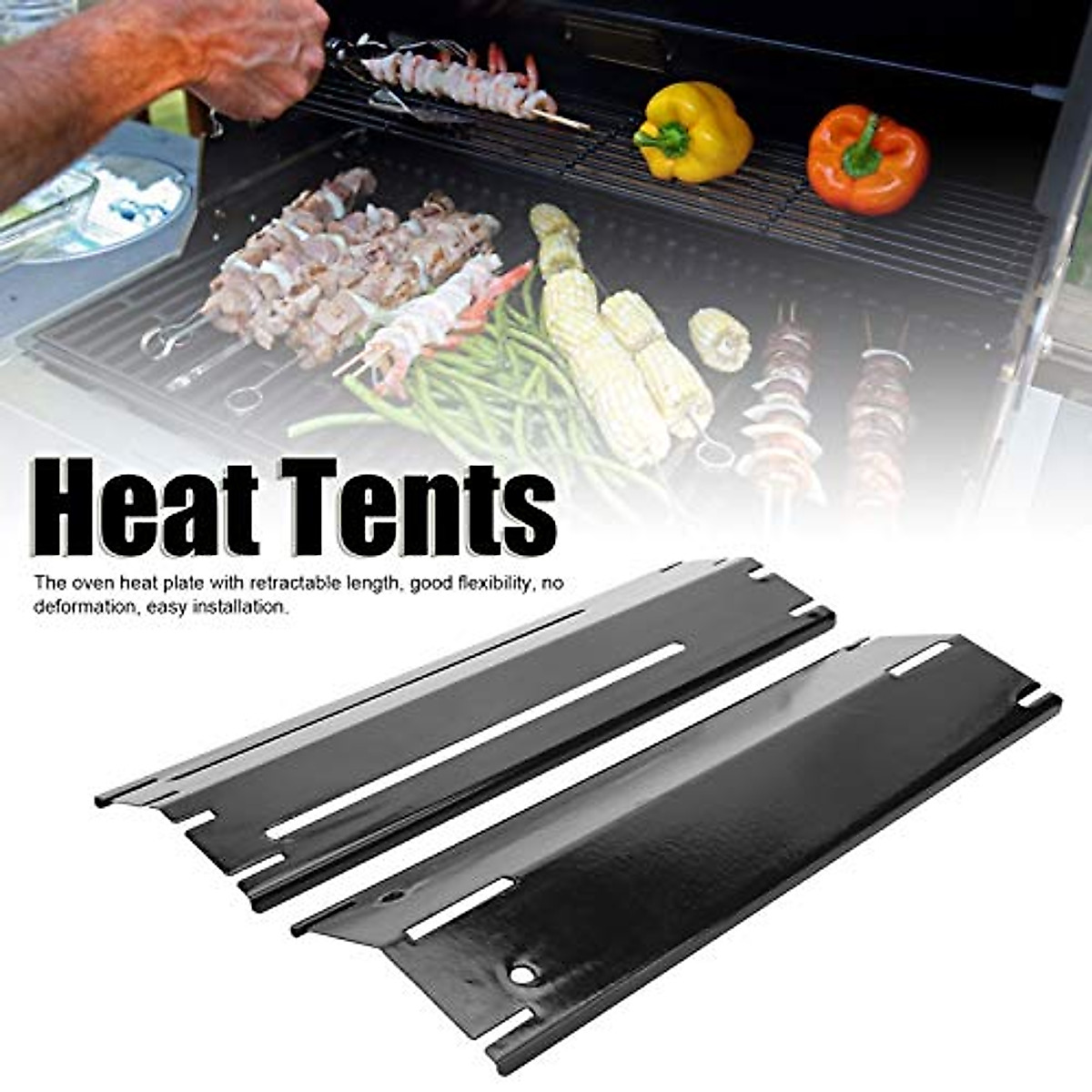 Kadimendium BBQ Gas Grill Heat Plate Shield Tent, Good Flexibility Heat Plates for Grill Burners for Gas Grill