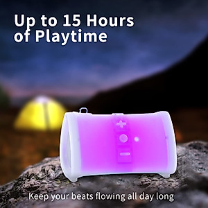 EBODA Shower Speaker Bluetooth Waterproof, IPX7 Waterproof Portable Wireless Speakers with RGB Light, 2000mAh for Travel, Party, Beach, Camping, Kayaking, Gifts for Women, Kids, Men, Teen