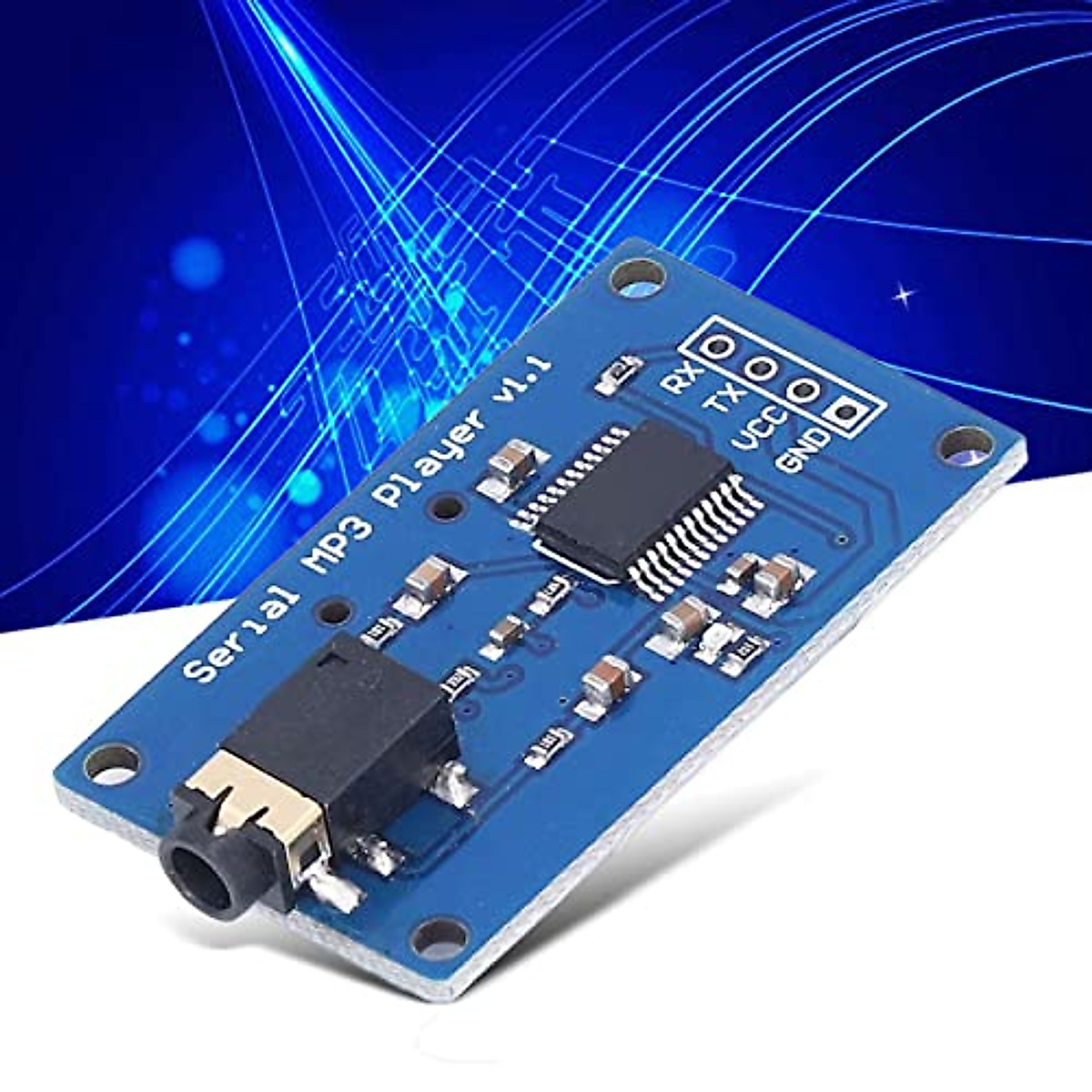 Uxsiya Music Play Board Accessory, 3.2-5.2V DC MP3 Module Simple Operation Adjustable Volume for Leonardo