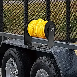 Glosaie Weed Wacker Commercial Trimmer Line Holder, with Mounting Hardware & Low Profile Steel Bracket Supports 3 & 5 Pound Spools Accessories, Black