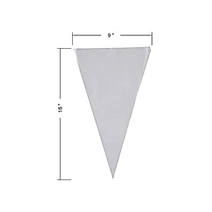 Keenpioneer Piping Bag - Disposable Cake Decorating Bag 56 Count (16 inch, Clear) and 100 Count (12 inch, Clear)