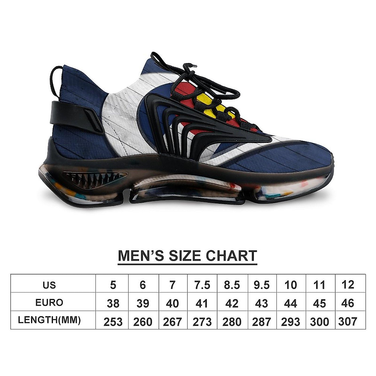 Colorado State Flag Sport Shoes for Men Women Non Slip Lightweight Breathable Walking Running Shoes 11men