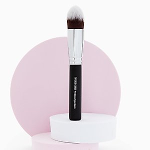 Under Eye Concealer Brush - Beauty Junkees Tapered Kabuki Brush with Soft Synthetic Bristles for Concealing, Blending, Setting, Buffing with Powder, Liquid, Cream Cosmetics, Vegan Makeup Brushes
