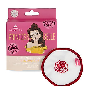 Mad Beauty Disney Princess Beauty & The Beast Belle Reusable Makeup Remover Pads (3-Pack) | Novelty Beauty, Cosmetic, and Skincare Gifts for Women, Adults, and Kids