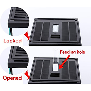 crapelles Black Small Vertical Insect GlassTerrarium, 7.8x7.8x10.8'' Reptile Tank, for Tarantula Larvae Caterpillar Frog Snail Spider Hermit Crab Habitat Container House Cricket Breeding Box