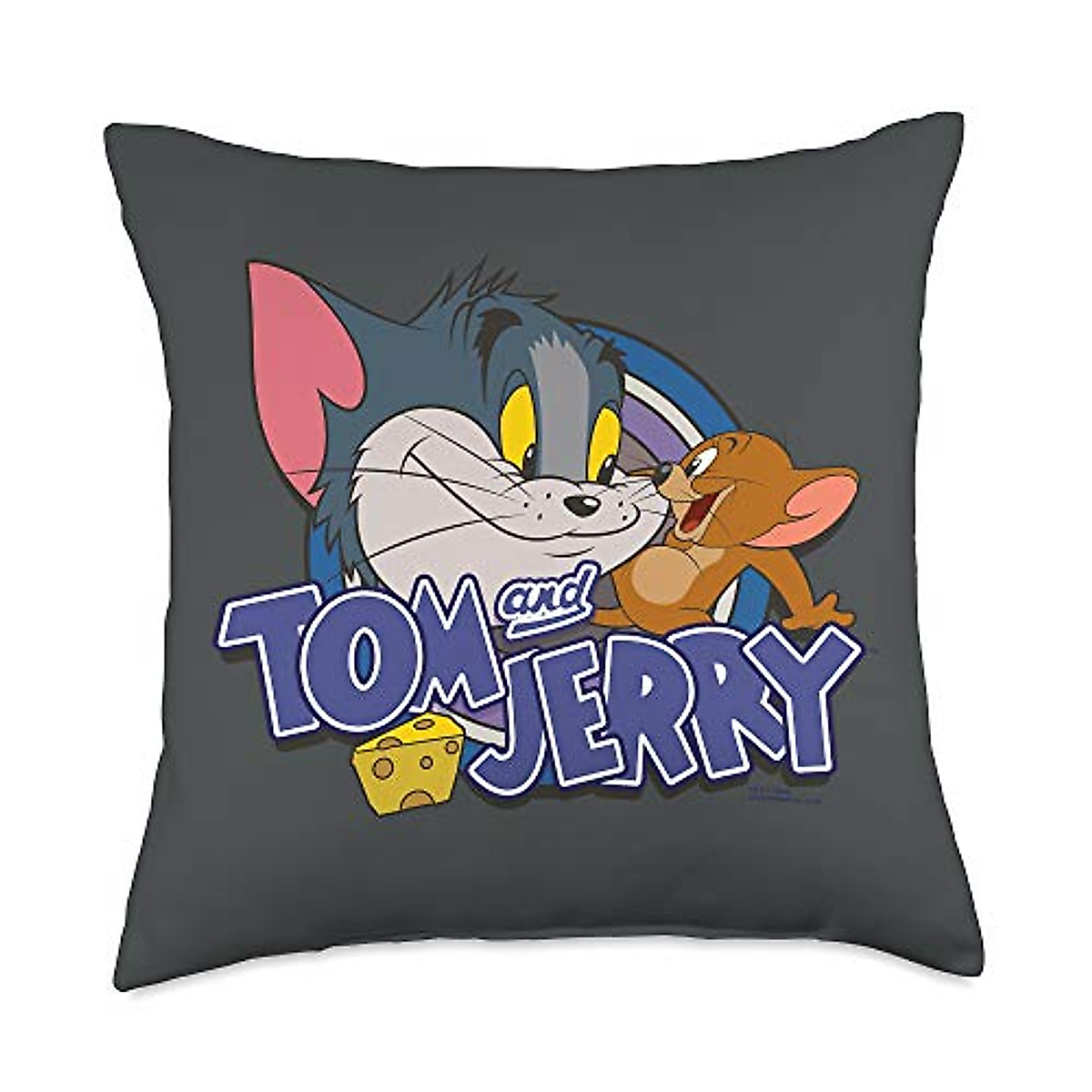Tom and Jerry Friendly Enemies Throw Pillow, 18x18, Multicolor