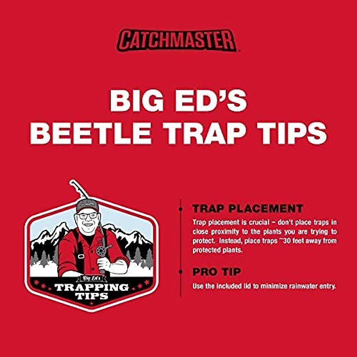 Japanese Beetle Bag Trap by Catchmaster - 3 Pack, Ready to Use Outdoors. Insect Bug Pest Plant Protection Dual Pheromone Food Lure System Season Disposable Easy Maximum Coverage Secure