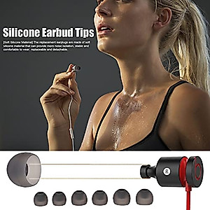ASHATA 36Pcs Soft Silicone Earbuds Tips for in Ear Headphones, Noise Cancelling Eartips Eargels Earpads Earbud for Inner Hole from 4.5mm to 6.0mm in Ear Headphone Earphone