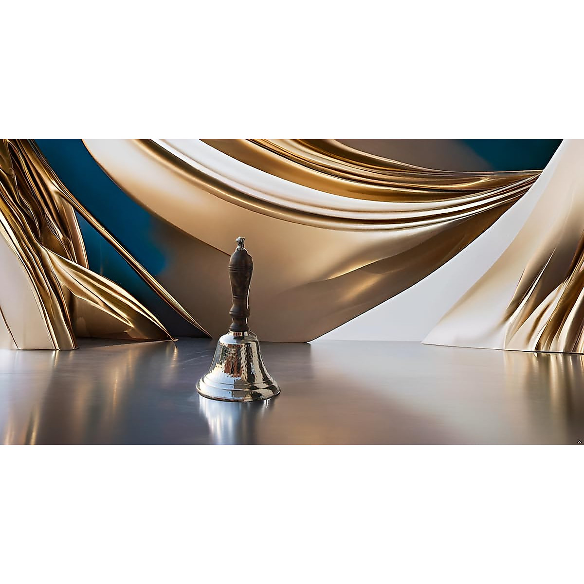 Brass Hand Call Bell, Heavy Duty, Very Loud Sound, Brass Dinner Bell Ideal Gift for Home Office, School, Teacher, Nautical, Spa, Aromatherapy