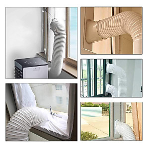 Bysameyee Portable Air Conditioner Hose Extention Coupler, Universal 5.9 Inches (150MM) AC A/C Exhaust Vent Hose Connector Coupling Fits Clockwise and Counter-Clockwise 5.9” Thread Hose