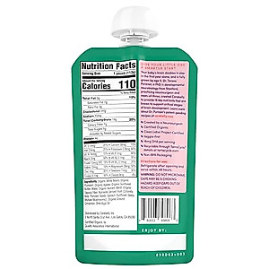 Cerebelly Organic Baby Food Pouches – 6+ Months Organic Veggie Pouches | 16 Nutrients, No Added Sugar, Non-GMO | Toddler Pouches | 4 Ounce BPA-Free Baby Pouches | White Bean Pumpkin Apple | 6 Count