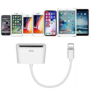 Apple Lightning to 30 Pin Adapter,MFi Certified 8 Pin Male to 30 Pin Female Connector Converter with iPhone Lightning Charger Cable Cord Compatible iPhone 12 11 X 8 7 6P 5S 4S 4 3 3G/iPad/iPod White