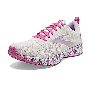 Brooks Women's Revel 4 Running Shoe - White/Lilac/Pink - 9.5