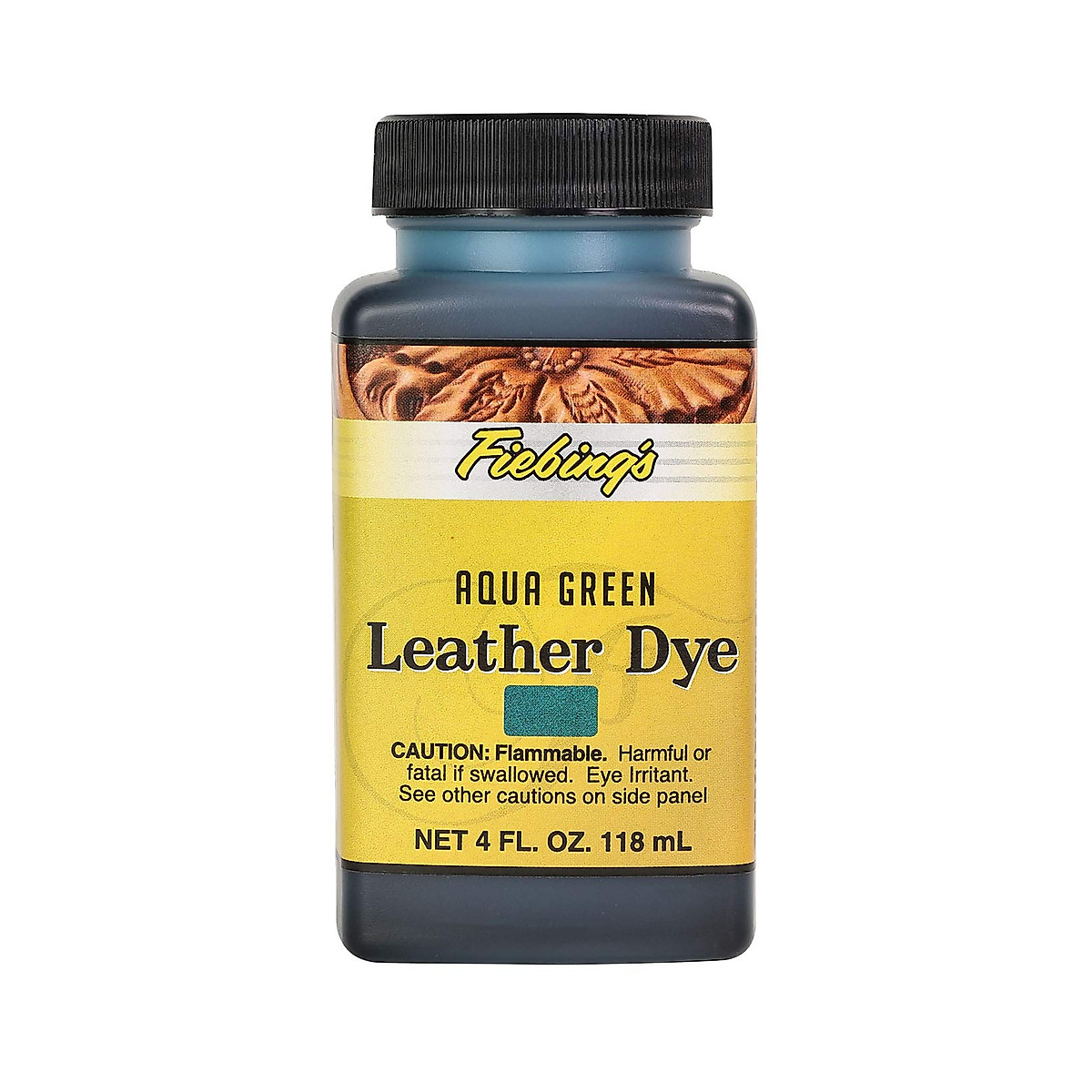 Fiebing's Leather Dye - Alcohol Based Permanent Leather Dye - 4 oz - Aqua Green